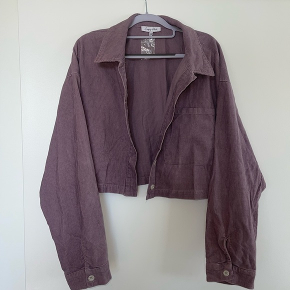 emory park | Jackets & Coats | Purple Cropped Corduroy Jacket | Poshmark